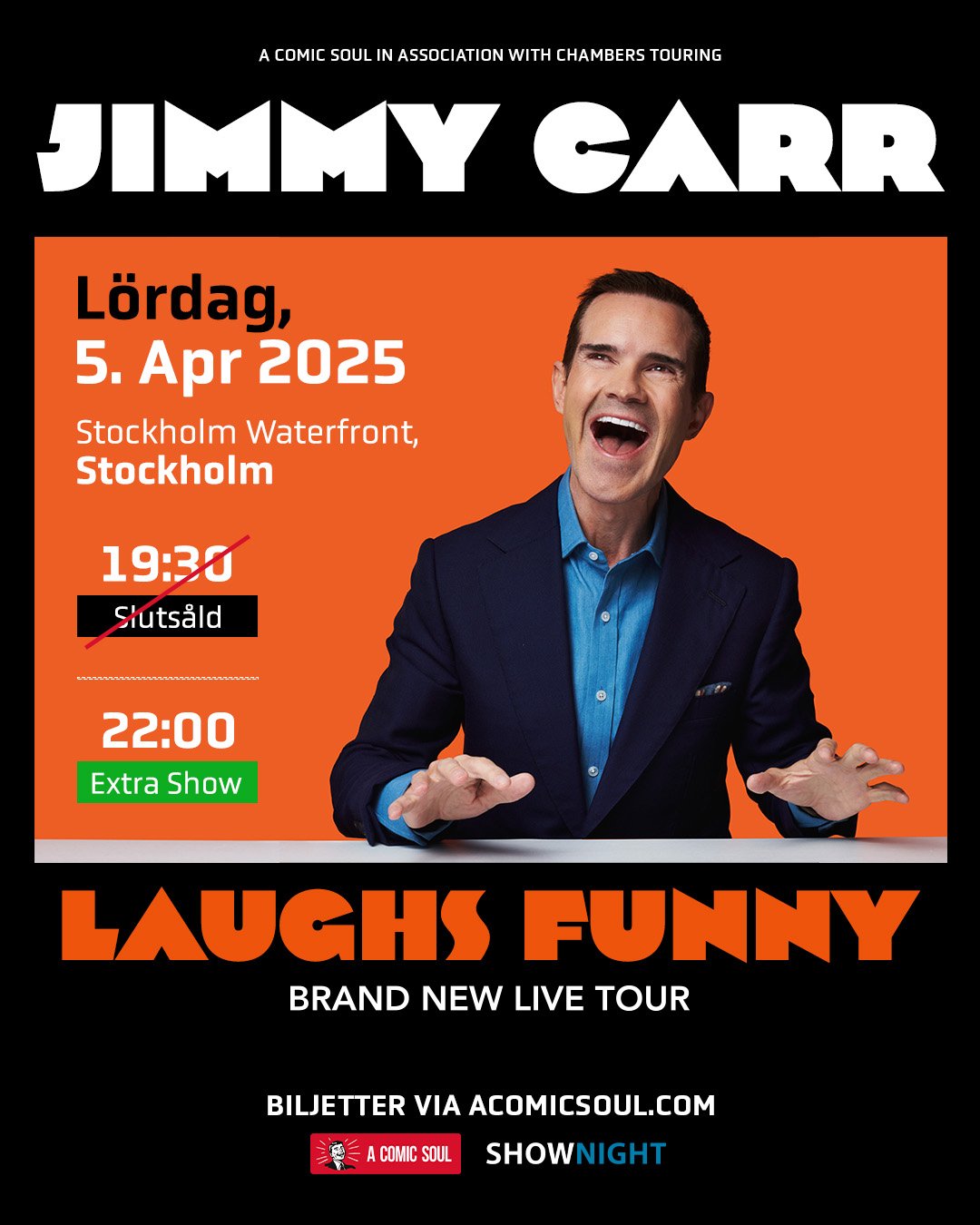 Komedishow | Jimmy Carr: Laughs Funny - Visit Stockholm